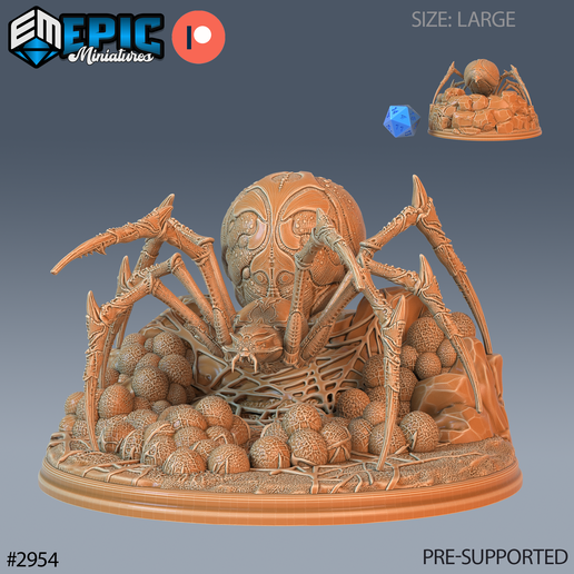 🕷️ Giant Dungeon Spider Set ‧ DnD Miniature ‧ Tabletop Miniatures ...