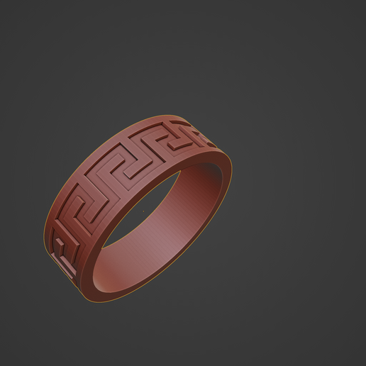 STL file Versace pattern ring 💍 ・Model to download and 3D print・Cults