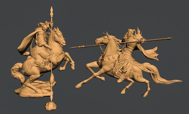 Archivo STL Caballeros Modelo 3D Modelo de impresión 3D・Design para ...