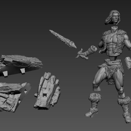 🗿 Thundarr statue 300mm stl for 3d printing・ STL File for 3D printing・Cults