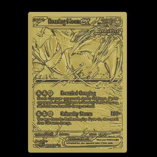 🌙 Roaring Moon Pokemon Card・ STL File for 3D printing・Cults