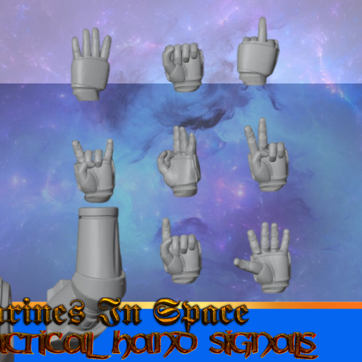Intercessor Tactical Hand Signals・ STL File for 3D printing・Cults