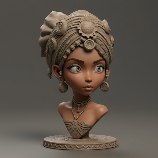 👸 Ancient Princess Bust 100mmAncient・ STL File for 3D printing・Cults