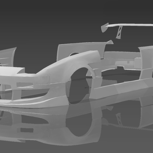🥼 240sx S13 Origin lab Werk9 Body kit・ STL File for ・Cults