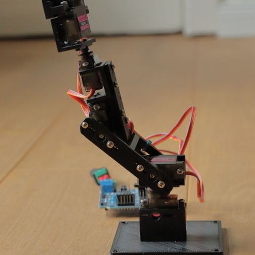 Download free STL file 5DOF robotarm with MG90s servos • 3D printable ...