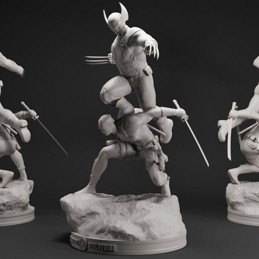 🦸‍♂️ Deadpool and Wolverine - Marvel - Collectible Legendary Model・ 3D ...