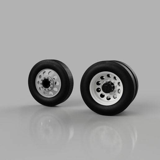 🚚 Dually Wheels Kit for Scale Modeling 1/24・ 3D File for ・Cults