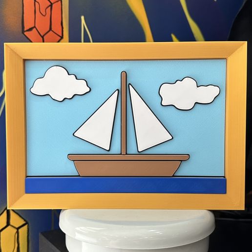 🛥️ The Simpsons' Boat Painting・ STL File for ・Cults