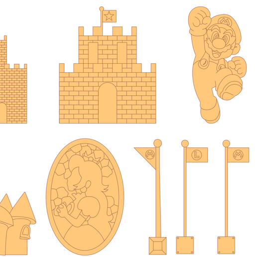 super mario vector pack