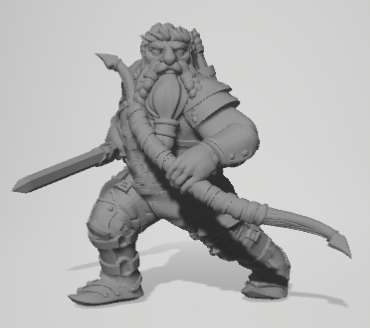 ♂️ Dwarf Male Ranger 1・ STL File for 3D printing・Cults