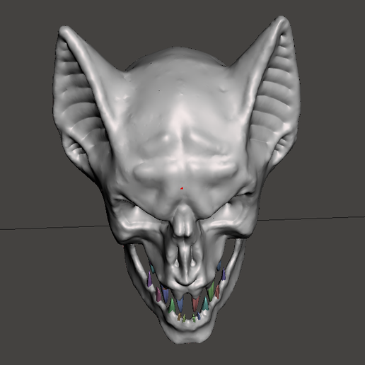 🦇 Demon bat skull・ STL File for ・Cults