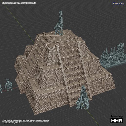 🕍 Reptilians - Big Ziggurat - 10mm・ 3D File for 3D printing・Cults