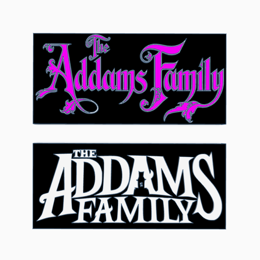 Fichier STL 2x ADDAMS FAMILY Logo Display par MANIACMANCAVE3D 🧛 ・Plan ...
