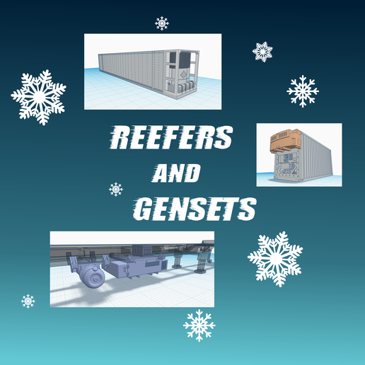 🌆 REEFER'S AND GENSETS HO SCALE 1/87・ STL File for ・Cults
