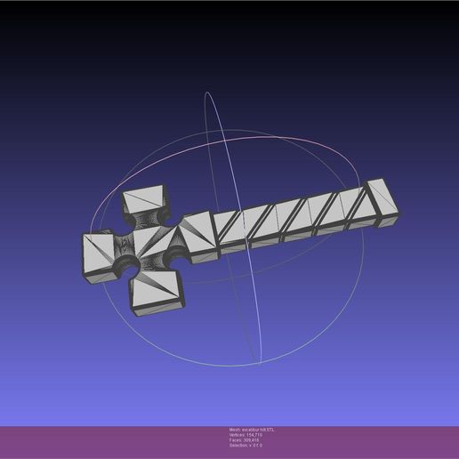 STL file Fire Force Excalibur Hilt 🔥 (STEP)・3D printing idea to ...