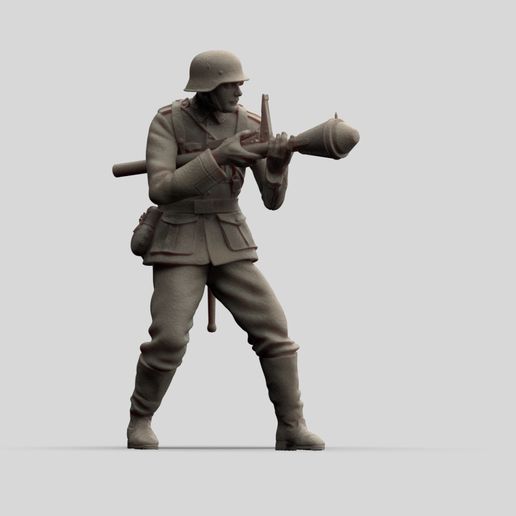 🫡 German Soldier and Faustpatrone・ STL File for 3D printing・Cults