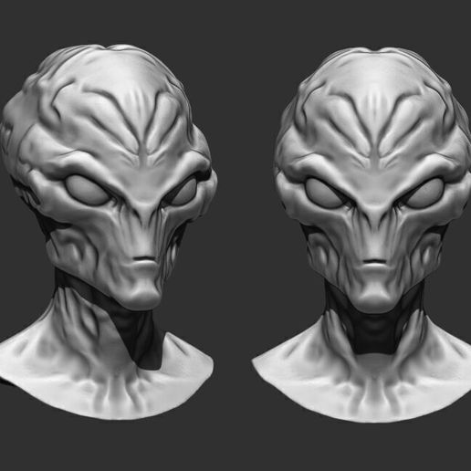 👽 Alien Bust 5 - High-Quality 3D Printable STL Model・ 3D File for 3D ...