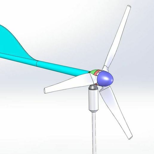 🤏 Small wind turbine model・Free 3D File for ・Cults