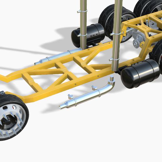 🖼️ SUPER DUALLY FRAME FOR 1/25 REVELL MODEL KIT - 66 CHEVY DONOR.・ 3D ...