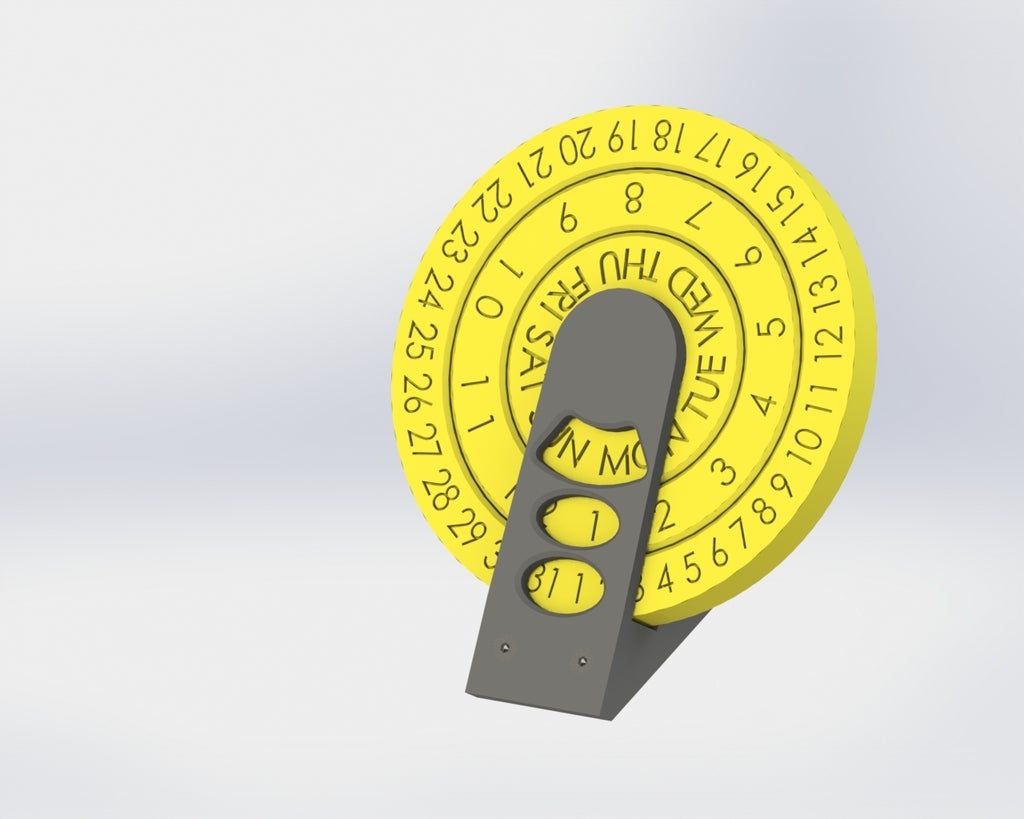 Télécharger Fichier Stl Gratuit Calendrier De Bureau Perpétuel • Plan à