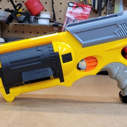 🎠 Nerf Maverick "Mayfly" Flywheel Conversion Kit・Free 3D File for ・Cults