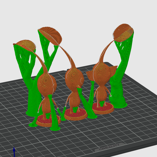 🎮 Pikmin Collection (Red Blue Yellow)・ STL File for 3D printing・Cults