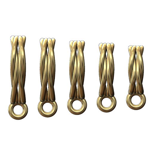 STL file Mirrored braided wire double twisted bail with loop 3D print ...