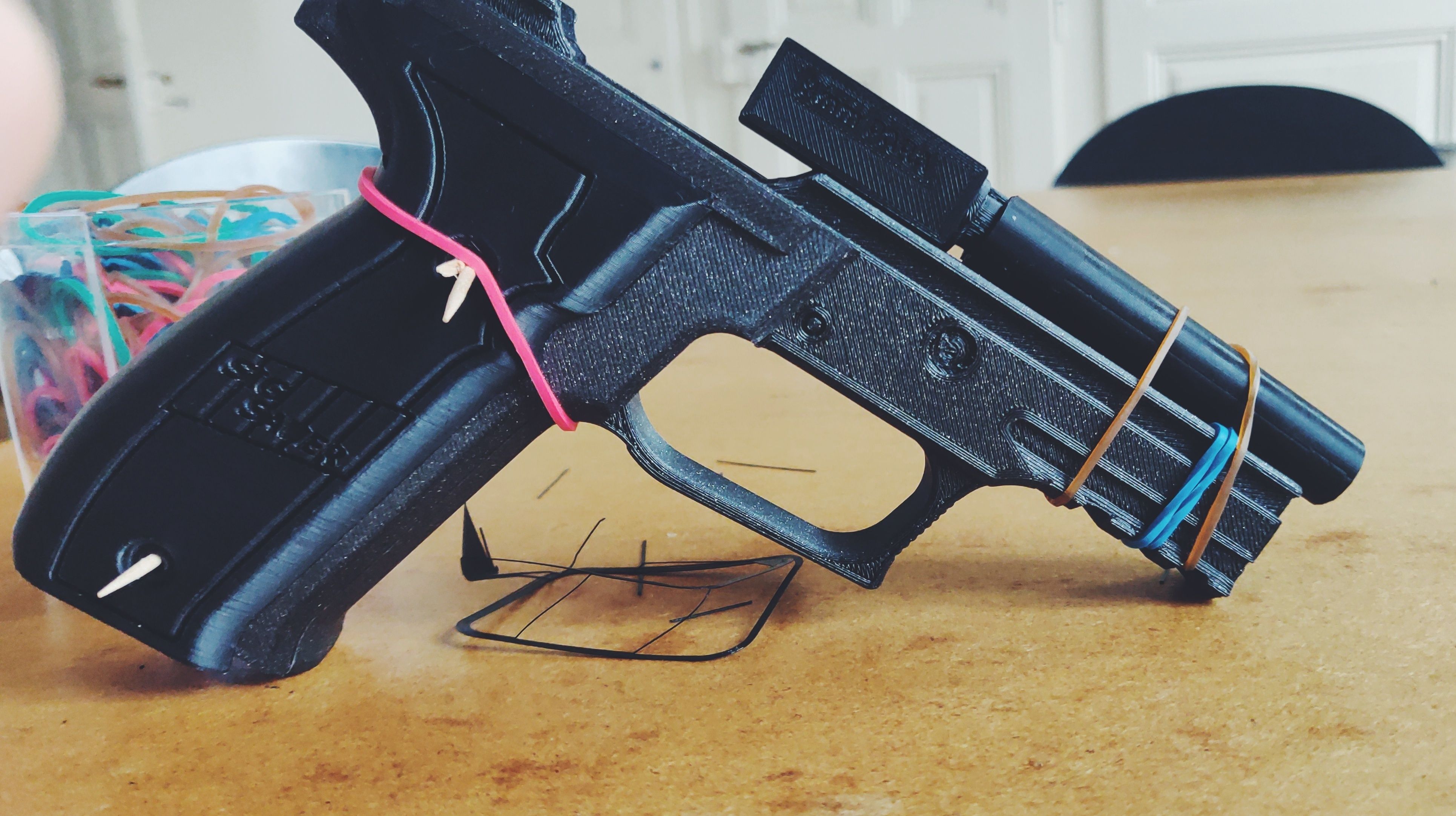 3D print Blowback and shell ejecting rubber band gun (Sig Sauer P226) • made with Ender 3 Pro・Cults