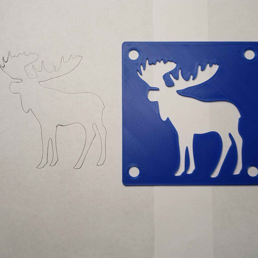 🎨 Moose Outline Art Stencils Bundle・ STL File for 3D printing・Cults