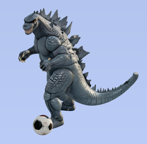 Archivo STL Godzilla Playing Ball 👹 ・Idea de impresión 3D para ...