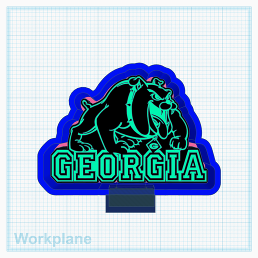 🇬🇪 Georgia Bulldogs・ STL File for 3D printing・Cults