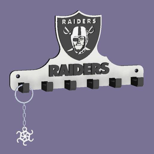 🏈 Las Vegas Raiders NFL KEYS HOLDER WALL・ STL File for 3D printing・Cults