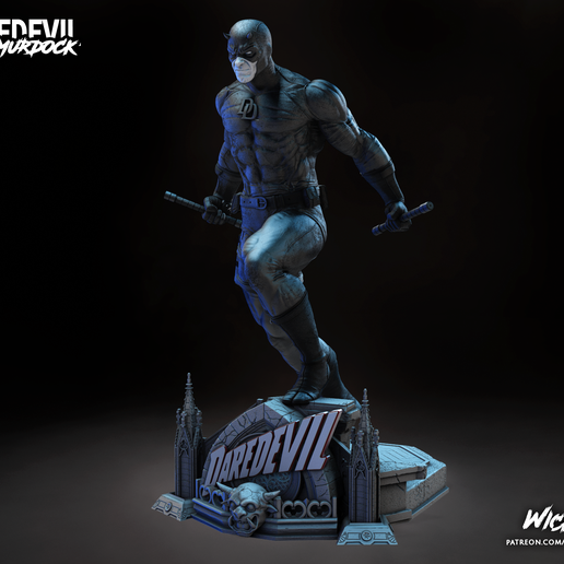 🗿 Wicked Marvel Daredevil Sculpture: Tested and ready for 3d printing ...