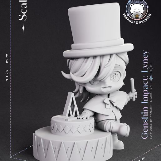 👾 Lyney and Lynette Chibi Diorama・ 3D File for 3D printing・Cults