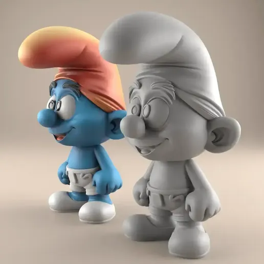 📁 Smurf 3D STL File: Cute Desk Decor Collectible Fun・ STL File for 3D ...