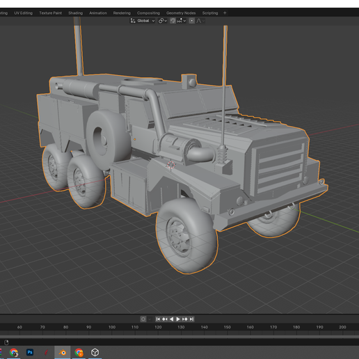 🪖 Modern Tactical MRAP 6x6 – STL Military Truck・ OBJ File for 3D ...