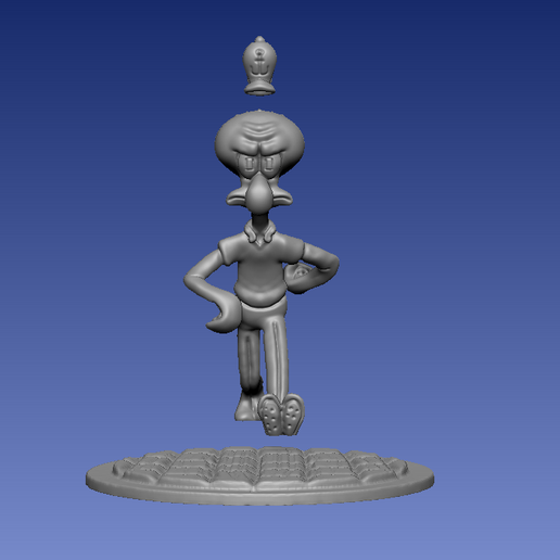 STL file squidward funny angry walking pose meme from spongebob 😡 ...