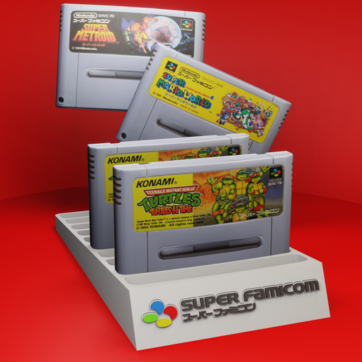 📼 SUPER FAMICOM - SUPPORT FOR 10 GAMES・ STL File for ・Cults