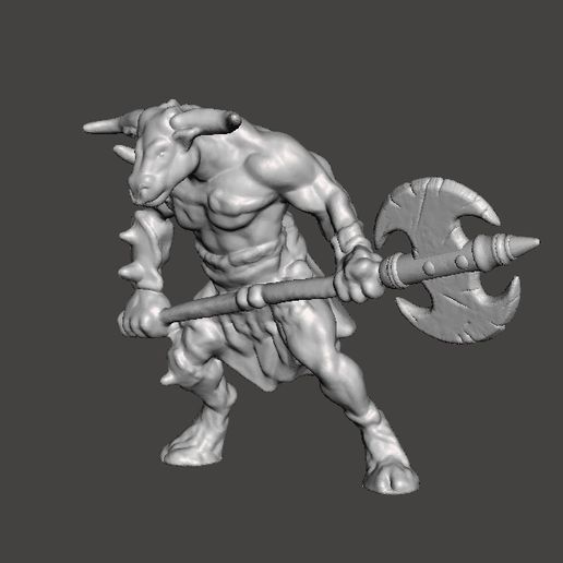 ⚔ MINOTAUR WITH GREATAXE MINIATURE MODEL FIGURE FOR FANTASY GAMES RPG ...