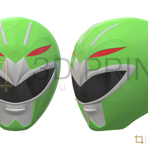 🪖 Power Rangers Lost Galaxy Green Ranger helmet・ 3D File for 3D ...