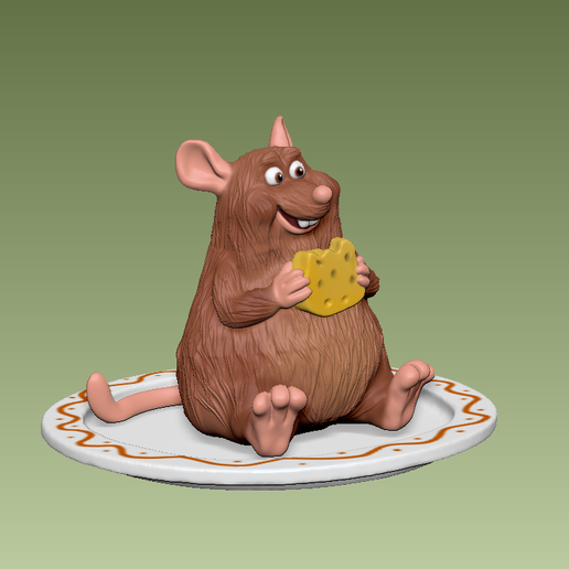 🐀 emile the rat eating cheese from ratatouille easy print・ STL File for ...