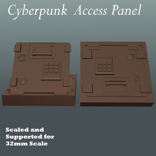 🎲 Cyberpunk Floor Access Panel – 32mm Scale Terrain or Objective Marker ...