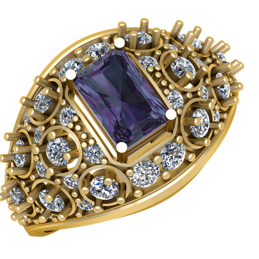 Fichier STL HIP HOP BLUE SAPPHIRE RING 3D PRINTABLE MODEL 💍 (OBJ)・Objet ...