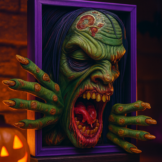 🧟 Zombie Book Nook Insert – Spooky Halloween Bookshelf Diorama Horror ...