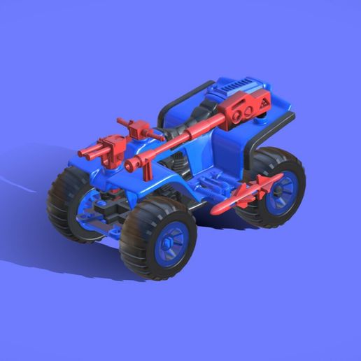 🩻 1980s CLASSIC GI-JOE ATV-FERRET - 3D SCAN・ STL File for 3D printing・Cults