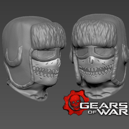 🦸 gary carmine cabeza Gears Of War 1:12・Archivo OBJ para Impresión 3D・Cults