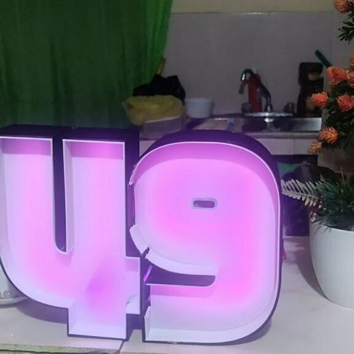 STL file number lights 49 🎨 ・3D printing model to download・Cults