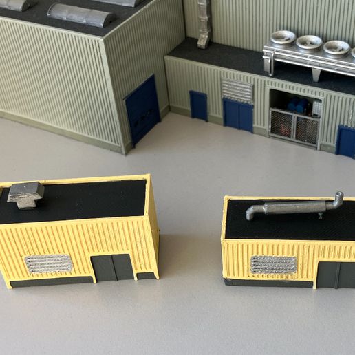 🚂 N Scale Compressor + Generator Buildings Modular・ STL File for 3D ...