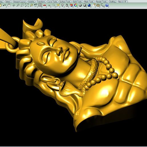 🔑 Adiyogi pendant CAD file-1・ STL File for 3D printing・Cults