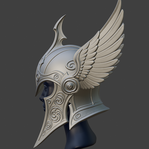 Winged Valkyrie Rider Helmet・ STL File for 3D printing・Cults